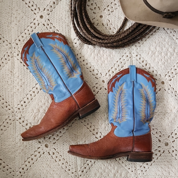 Tony Lama | Shoes | Rare Vintage Tony Lama Western Cowboy Boots Size ...
